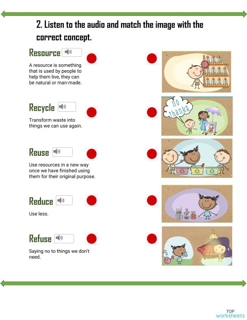 Listening: interactive worksheets and online exercises | TopWorksheets