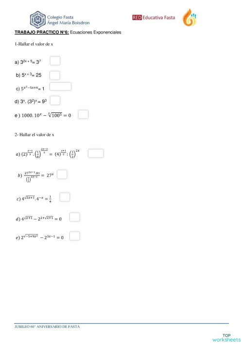 Trabajo Practico N° 6- 1° Parte. Ficha interactiva | TopWorksheets