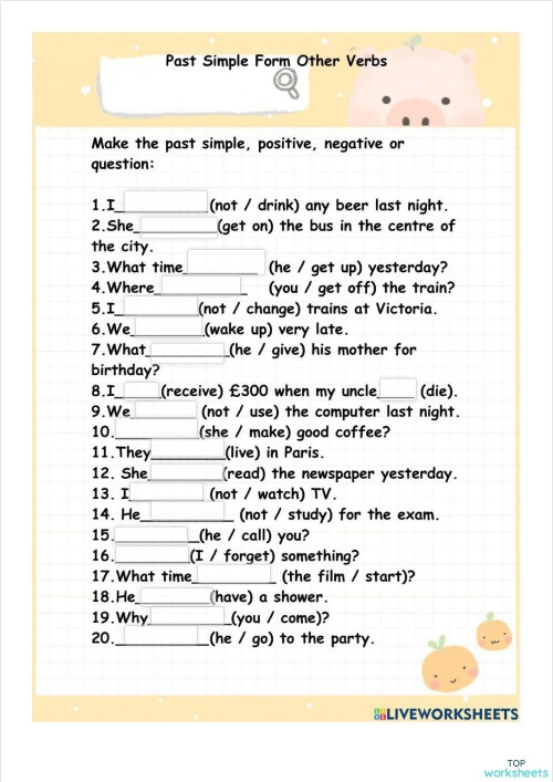 PAST PERFECT. Ficha interactiva | TopWorksheets