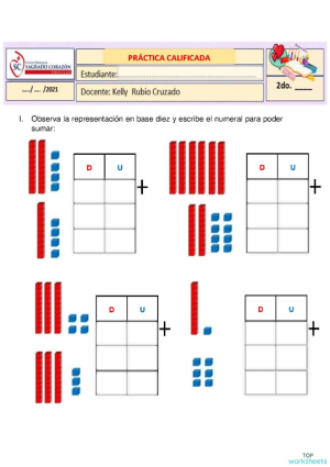SUMA CON BASE DIEZ. Ficha interactiva | TopWorksheets