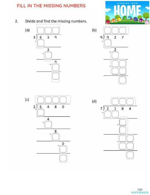 Division by a 1-Digit Number. Interactive worksheet | TopWorksheets