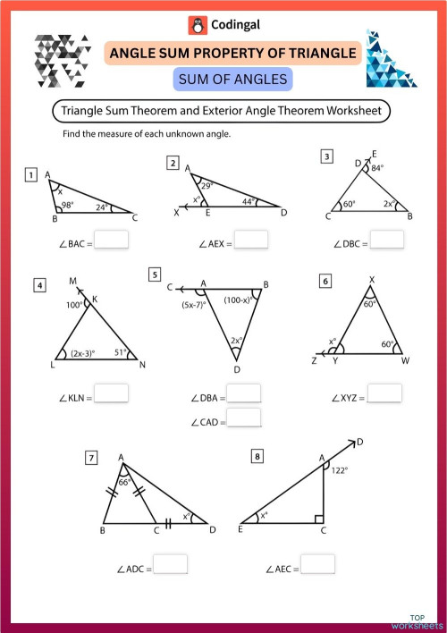 M_G07M13L47_WE02_Solving_for_Missing_Angles_in_Triangles_. Interactive ...