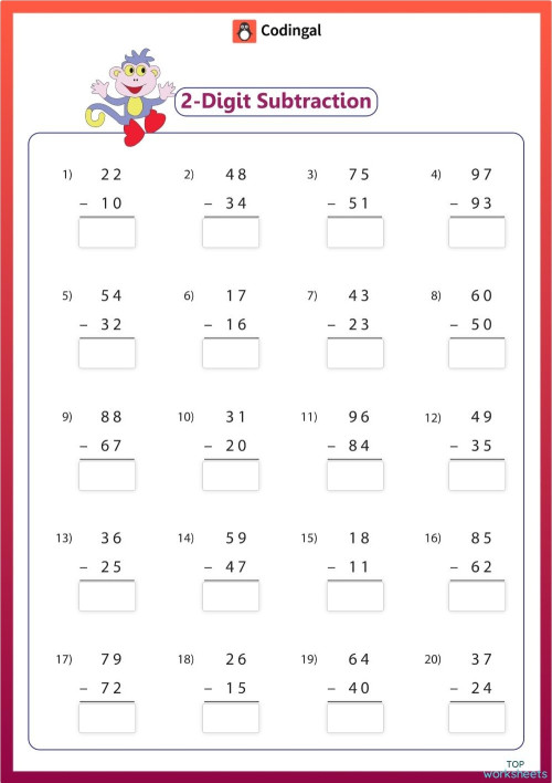 M_G01M07L24_WA01_Subtraction_of_Two-Digit_Numbers(Without_Regrouping)_3. Interactive worksheet ...