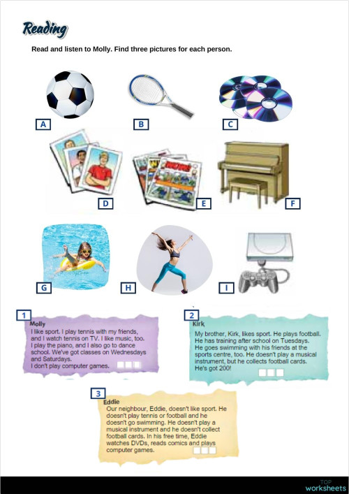 IITrim 4.5 Speak about your free time activities. Interactive worksheet ...