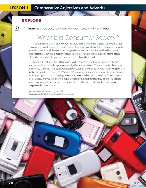 Comparatives - Adverbs and Adjectives. Interactive worksheet ...