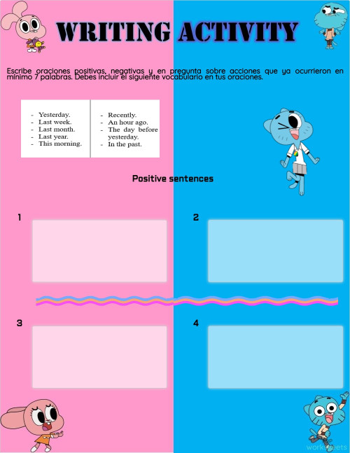 WRITING ACTIVITY. Interactive worksheet | TopWorksheets