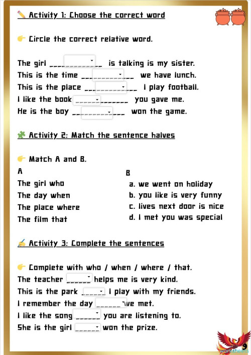 Matching Activity: Marketing & Market. Interactive worksheet ...