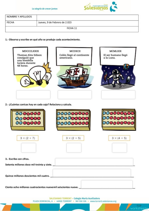 6º Primaria: fichas interactivas y ejercicios online | TopWorksheets