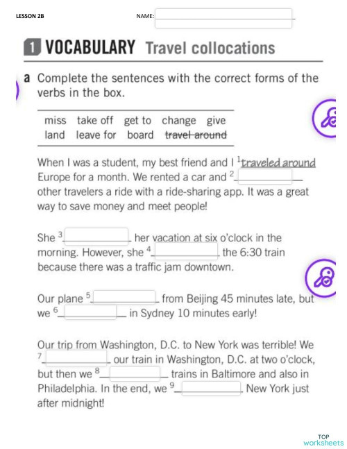 AEB1_lesson 2B. Interactive worksheet | TopWorksheets