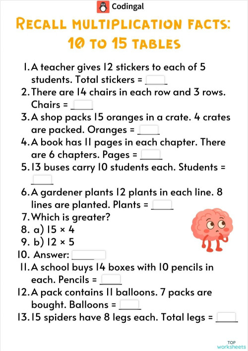 M_G03_M14_L30_Recall multiplication facts: 10 to 15 tables. Interactive ...