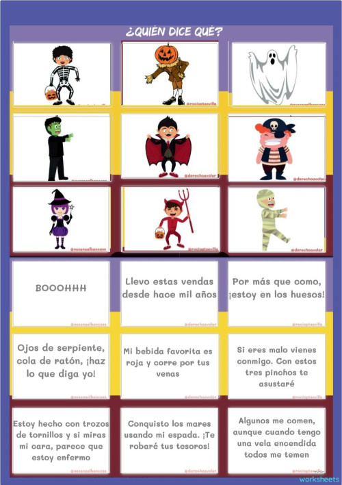 Halloween_lecturacomprensiva_arrastra. Ficha interactiva | TopWorksheets