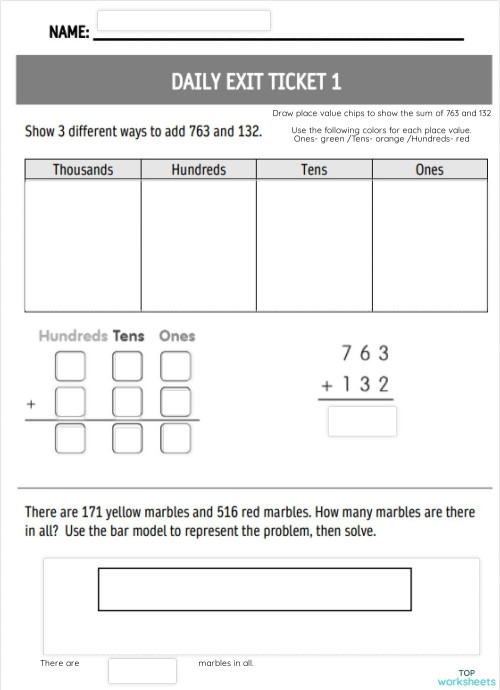 Unit 2: Exit Ticket 1. Interactive worksheet | TopWorksheets