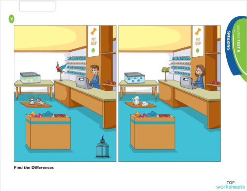 Movers - HH - Test 6 - Speaking. Interactive worksheet | TopWorksheets