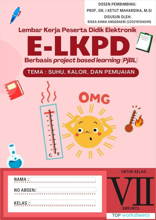 E-LKPD BERBASIS PjBL. Interactive worksheet | TopWorksheets