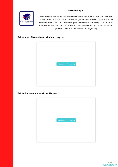 Power Up 2 | 5.1. Interactive worksheet | TopWorksheets