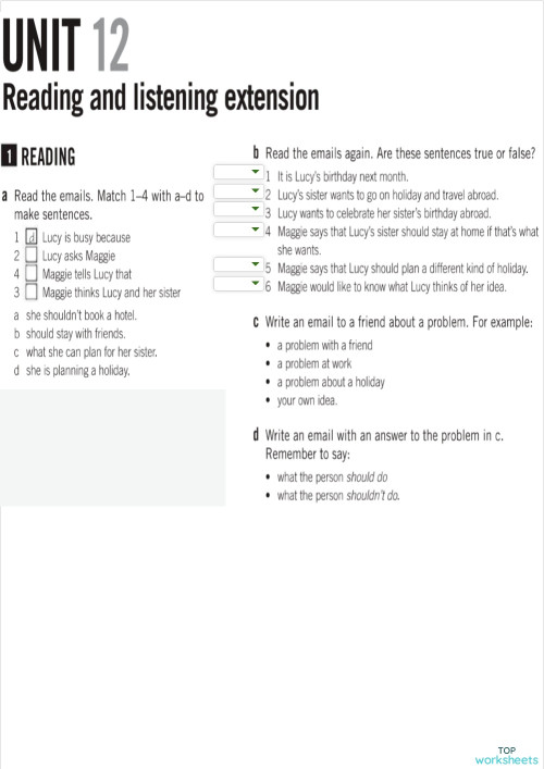 Interactive worksheets and online exercises in english | TopWorksheets