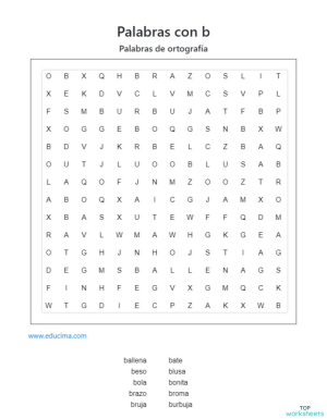 Ortografía: fichas interactivas y ejercicios online | TopWorksheets