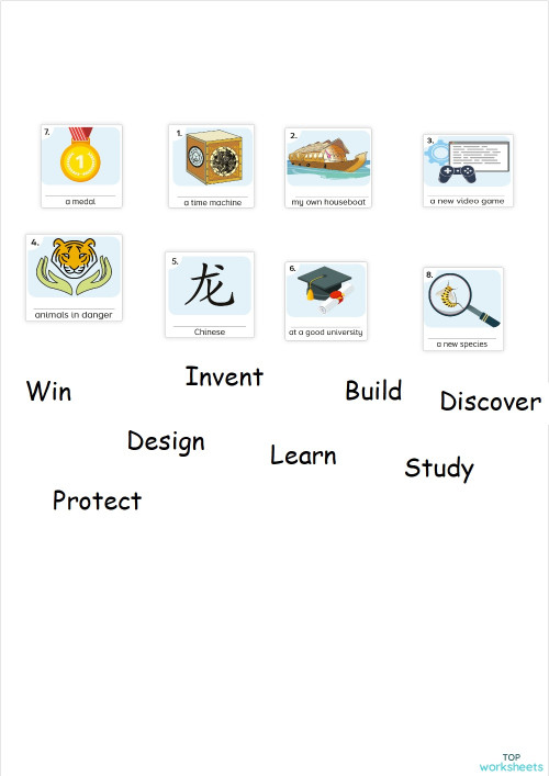 Match activity. Interactive worksheet | TopWorksheets