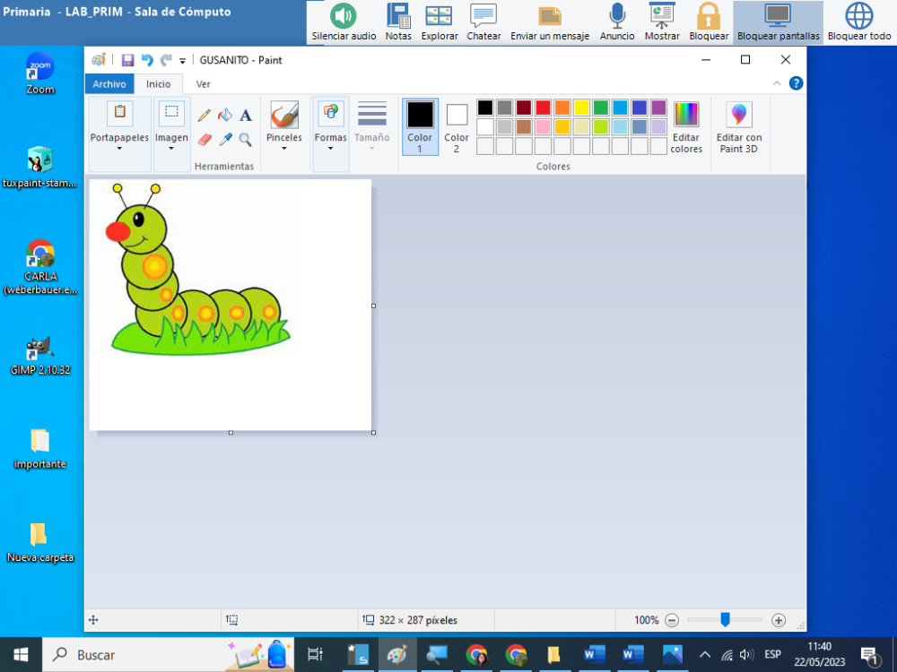 PAINT - GUSANITO. Ficha interactiva | TopWorksheets
