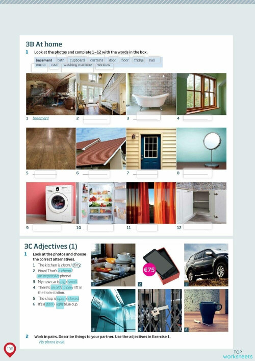 Vocabulary - Home rooms and appliances. Interactive worksheet ...