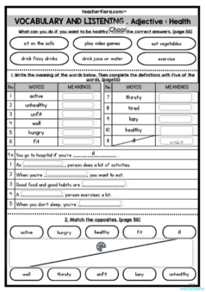 Worksheet 1 (Adjectives). Interactive worksheet | TopWorksheets