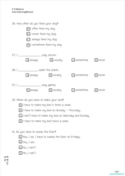 Review Midterm Tops 3 Term12024 ep2. Interactive worksheet | TopWorksheets