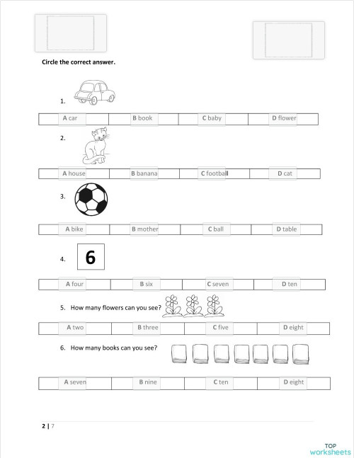 Placement test 8-12 with writing. Interactive worksheet | TopWorksheets