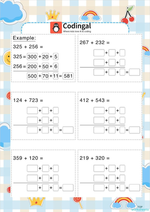 M_G02M05L23_WA03_Addition_Using_Expanded_Form_8. Interactive worksheet ...