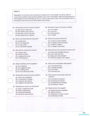 12.10 - LC practice 5 - P3&4. Interactive worksheet | TopWorksheets
