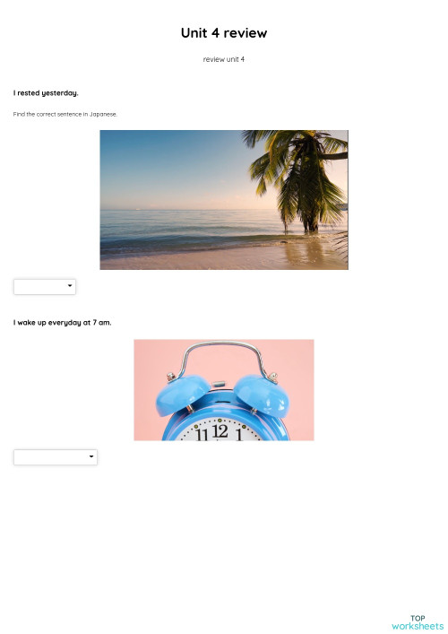 Unit 4 review. Interactive worksheet | TopWorksheets