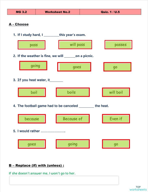Grammar: interactive worksheets and online exercises | TopWorksheets