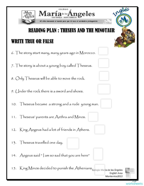 English Quiz:. Interactive worksheet | TopWorksheets