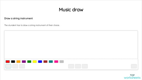 Music draw. Interactive worksheet | TopWorksheets