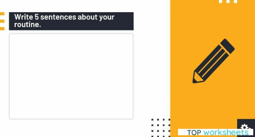 (SA) Writing - Daily routine. Interactive worksheet | TopWorksheets