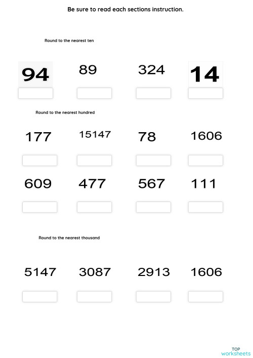 Math Check Point Test. Interactive worksheet | TopWorksheets