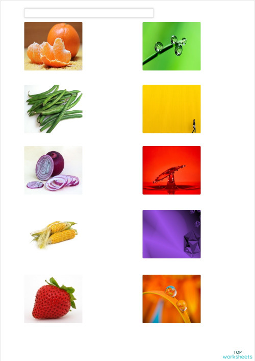 Colores y alimentos. Ficha interactiva | TopWorksheets