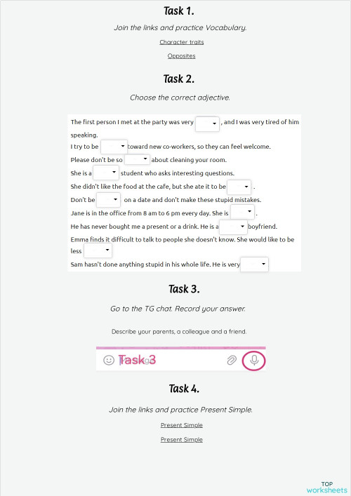 Lesson 1. Dating Apps. Interactive worksheet | TopWorksheets
