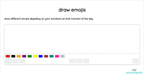 draw emojis. Interactive worksheet | TopWorksheets