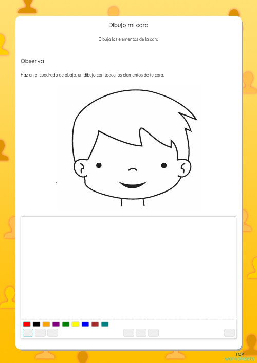 Dibujo mi cara. Ficha interactiva | TopWorksheets