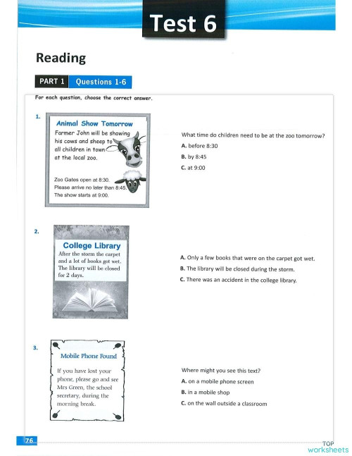 A2 - Simply - Test 6. Interactive worksheet | TopWorksheets