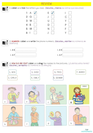 Review 1. Interactive worksheet | TopWorksheets