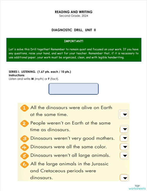 II reading 2. Interactive worksheet | TopWorksheets