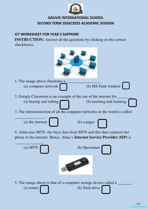 ICT: interactive worksheets and online exercises | TopWorksheets