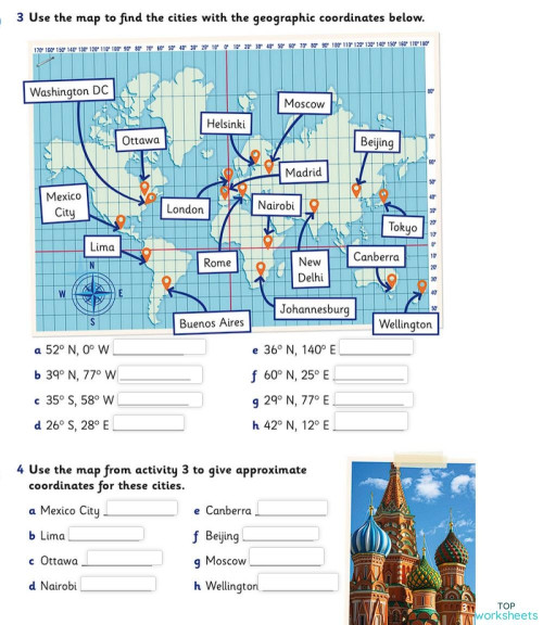 Social Coordinates. Interactive worksheet | TopWorksheets