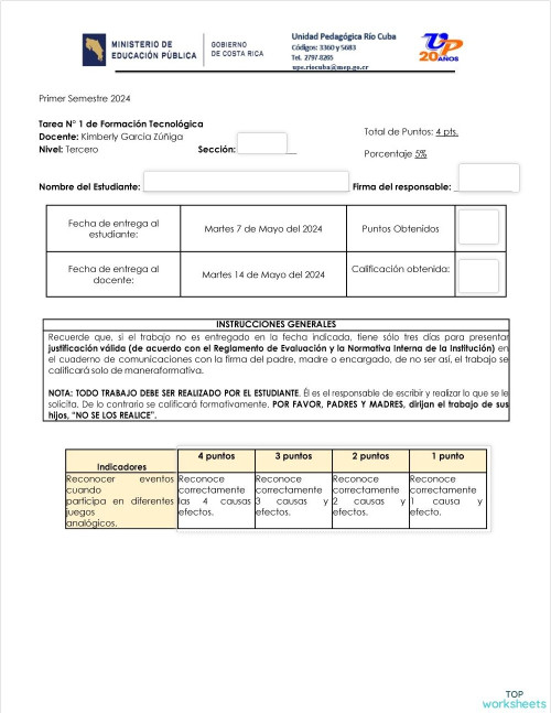 Tarea de Ángel Méndez. Ficha interactiva | TopWorksheets