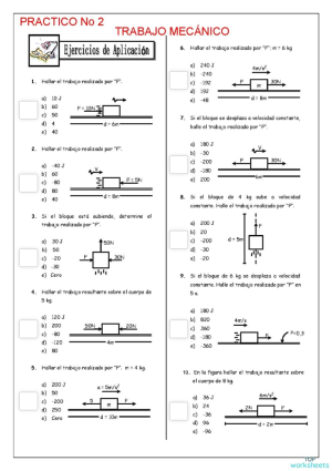PRACTICO_TRABAJO MECANICO_2. Ficha interactiva | TopWorksheets