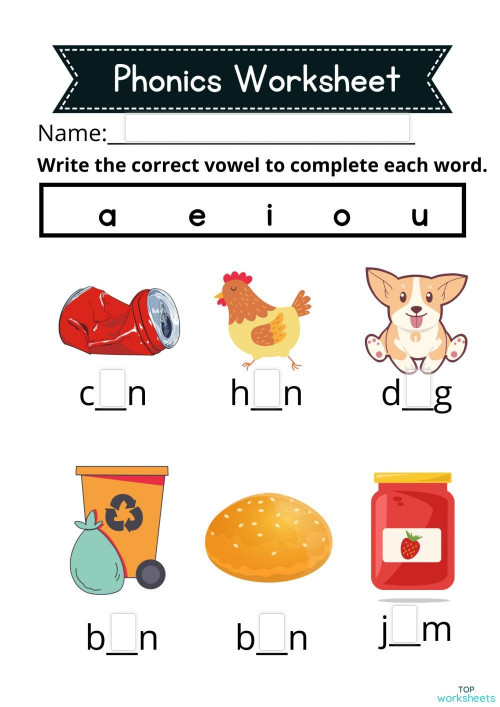 Phonics ป.1. Interactive worksheet | TopWorksheets