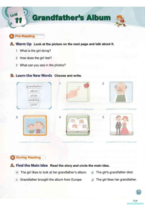 My Grandfather`s Album- Unit 11. Interactive worksheet | TopWorksheets