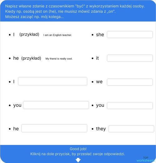 g100 - to be tw - 5. Interaktywny arkusz | TopWorksheets