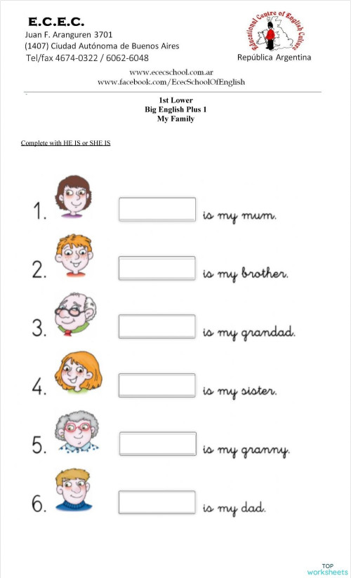 MY FAMILY 3. Interactive worksheet | TopWorksheets